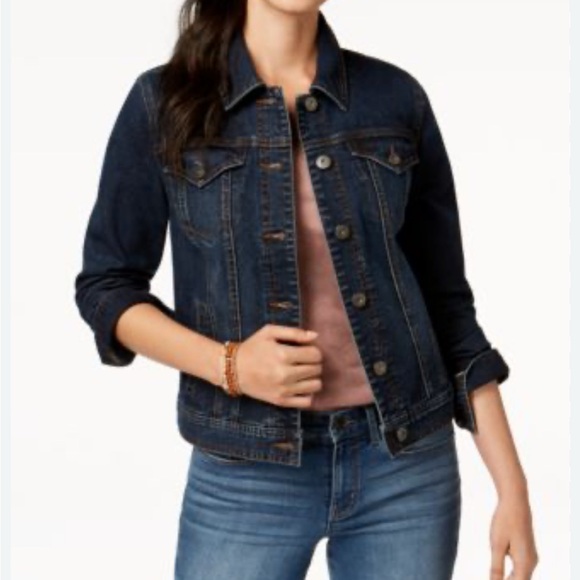 Caslon | Jackets & Coats | Caslon Dark Blue Denim Jacket | Poshmark